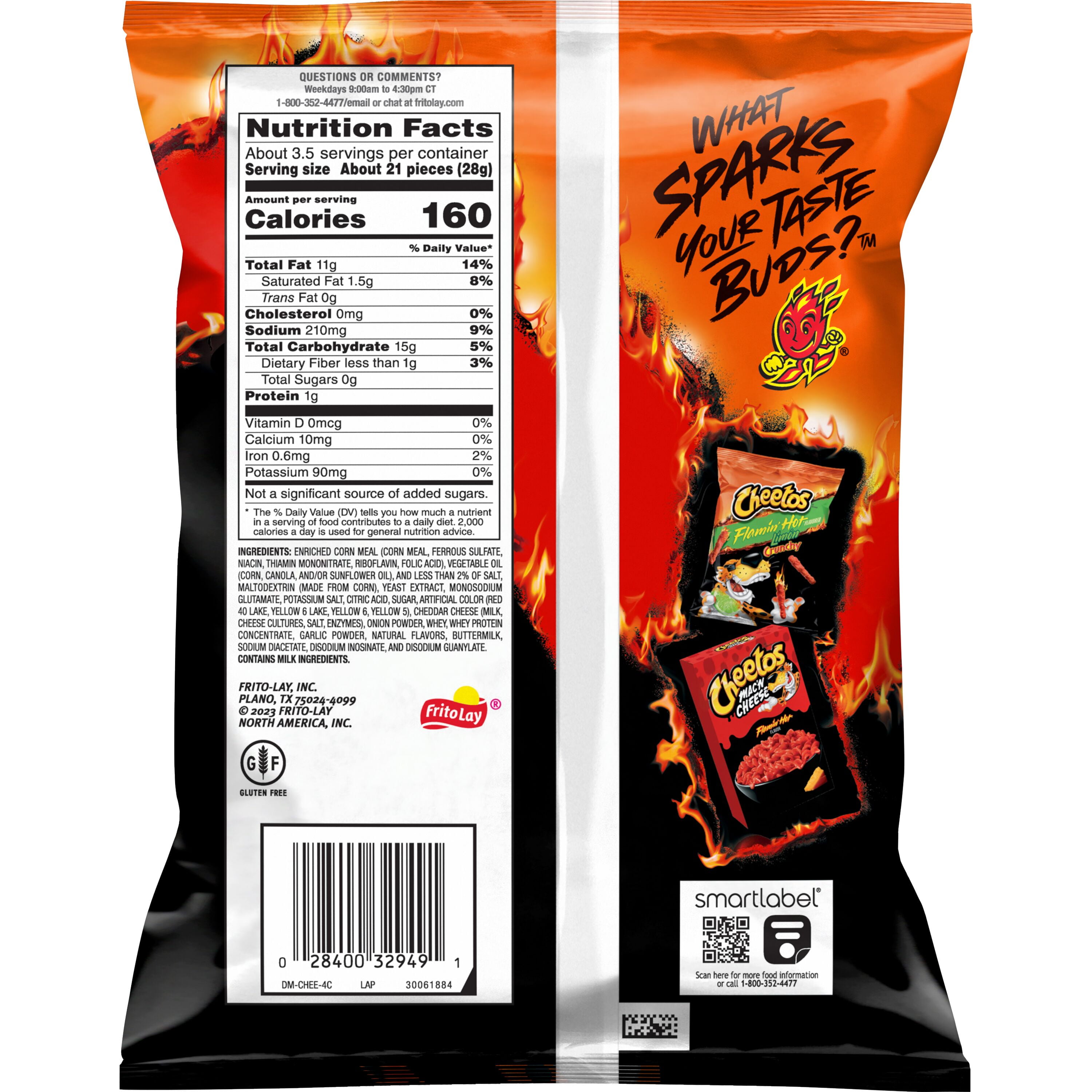 Botanas Cheetos Crunchy sabor Queso Flamin' Hot, (PAQUETE DE 2) - MrSnack
