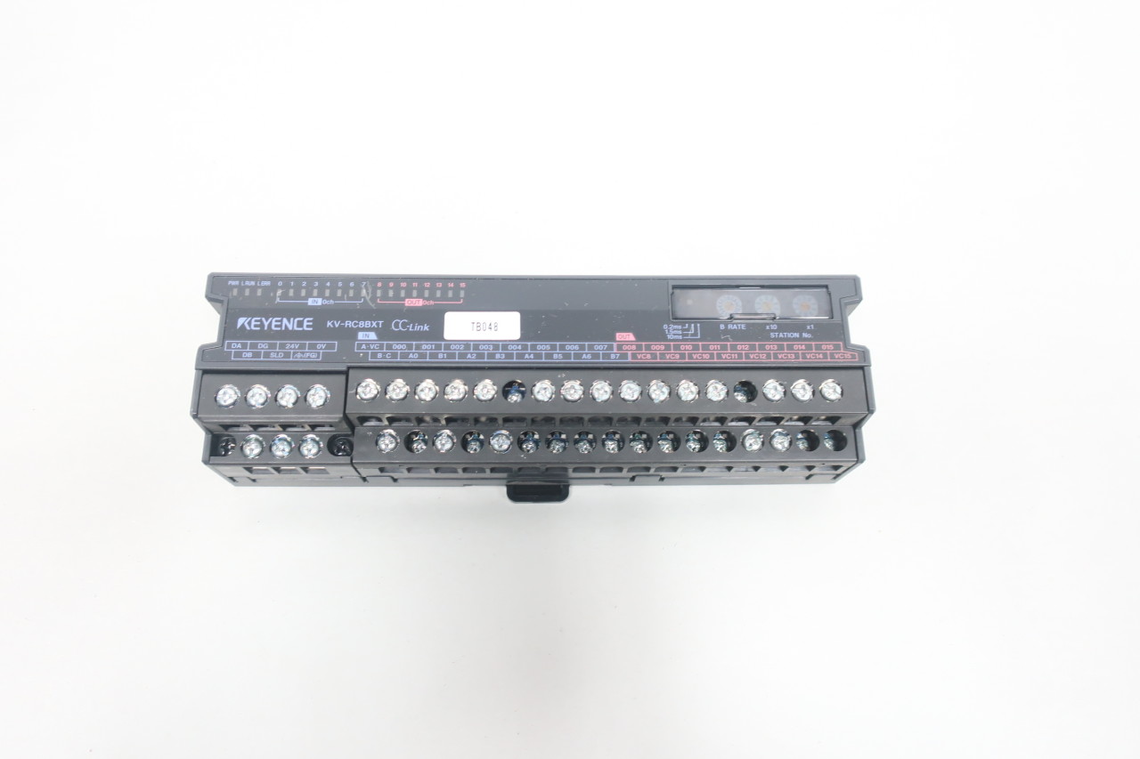 KEYENCE KV-RC8BXT 12-24V-DC I/O MODULE - MRO INDUSTRIAL