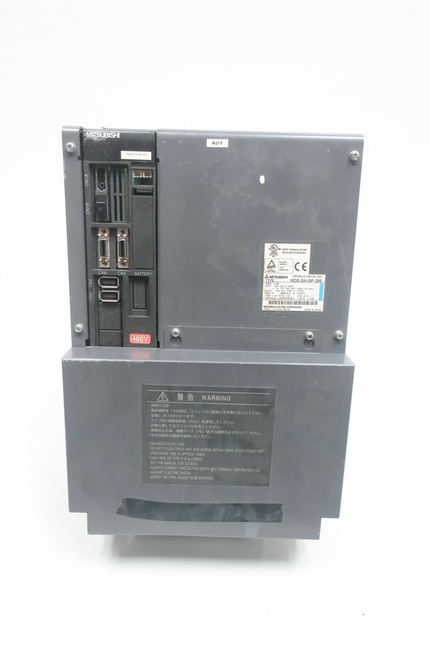 MITSUBISHI MDS-DH-SP-200 SPINDLE 0-1167HZ 380-480V-AC 340V-AC 3PH 37KW ...
