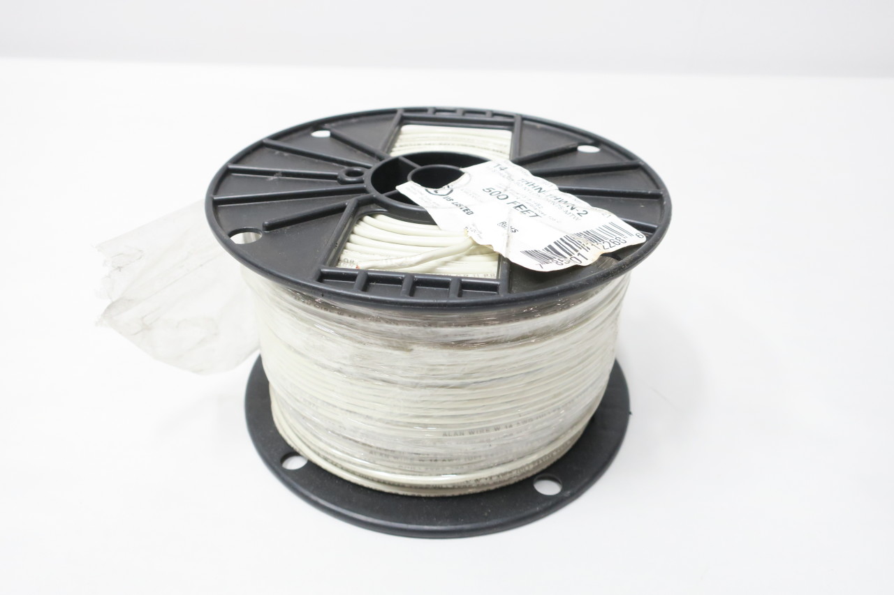 ALAN WIRE 14N621 THHN-THWN-2 WHITE MACHINE TOOL 14AWG 500FT WIRE - MRO ...
