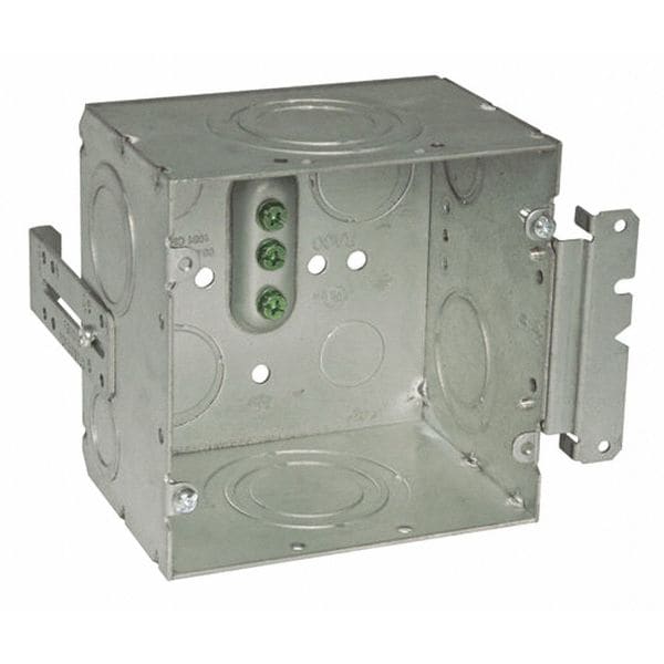 Raco Electrical Box, 66.7 cu in, Outlet Box Type, Steel, Square Shape ...