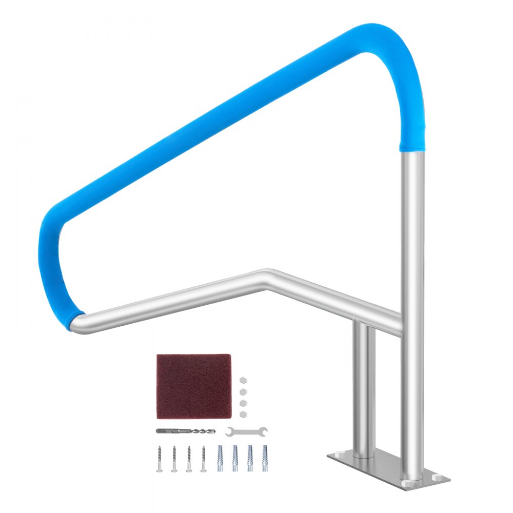 VEVOR Pool Handrail 54 x 36 inch Stainless Steel with Base Plate for ...