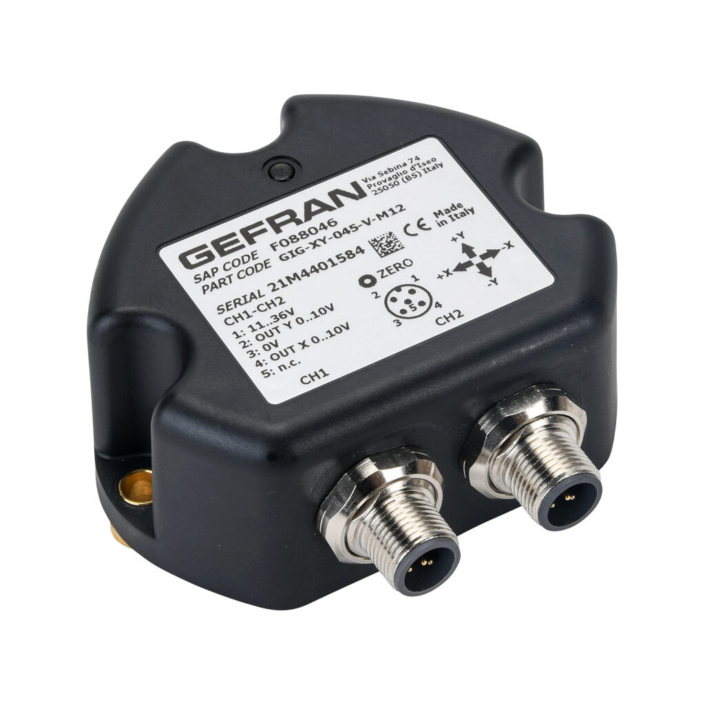 GIG-XY-045-V-M12 - Gefran inclination sensor, 2 axes, +/- 45 degrees ...