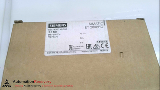 SIEMENS 6ES7148-4FS00-0AB0, SIMATIC PRO FAIL-SAFE ELECTRONIC MODULE ...