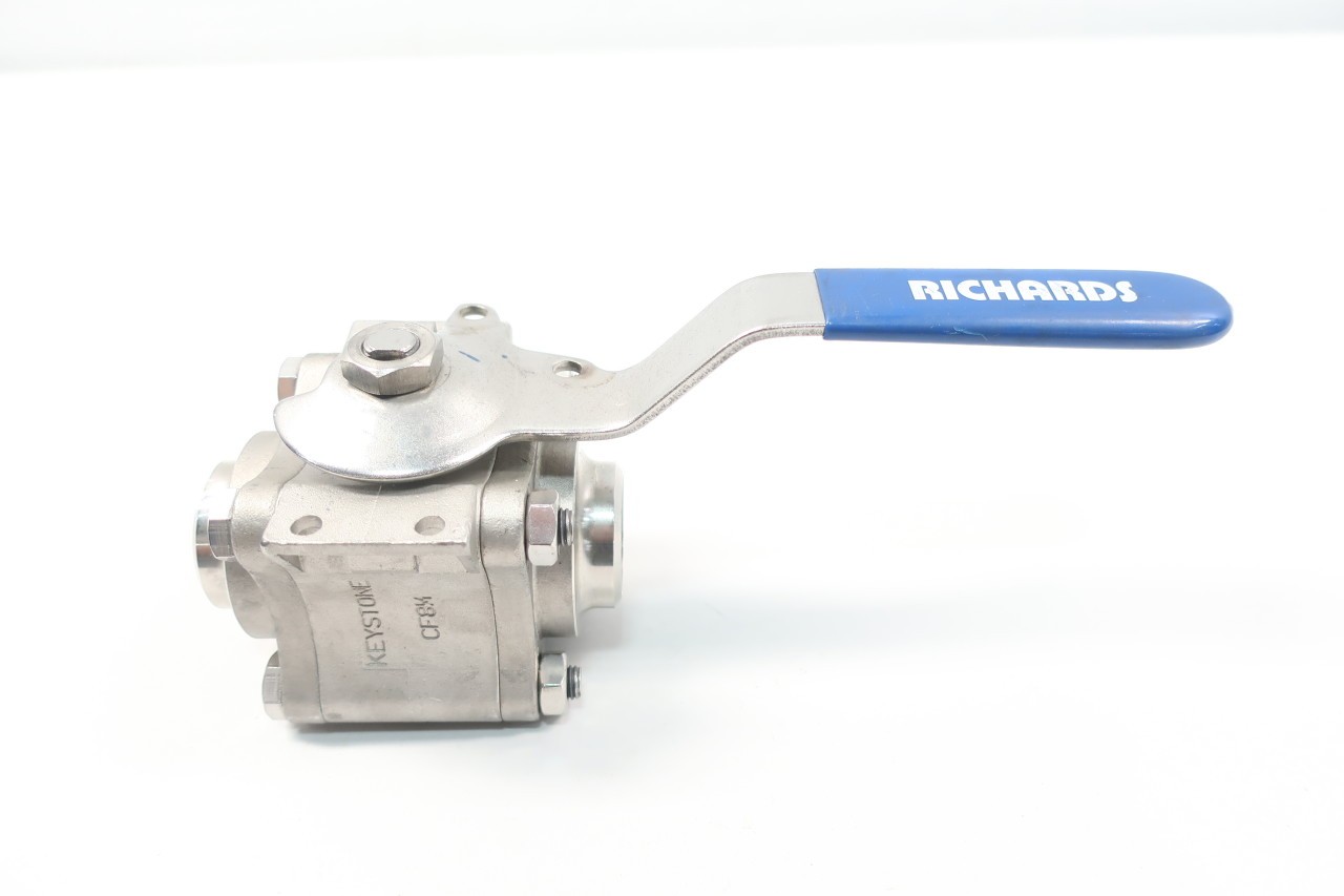 RICHARDS 032-R392-SWWTST1/40 MANUAL STAINLESS BUTT WELD 32MM BALL VALVE ...