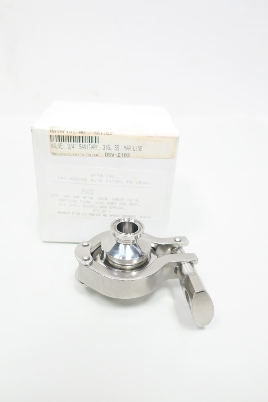 DFT VALVES 2103 VERTICAL FLOW 150 STAINLESS 3/4IN CHECK VALVE - MRO ...