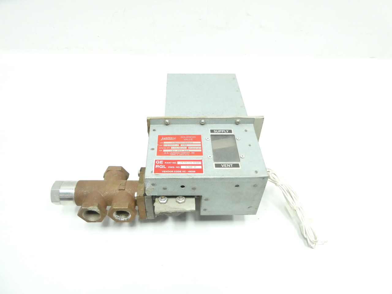 LAURENCE 3305VWA788DCS 130V-DC SOLENOID VALVE - MRO INDUSTRIAL