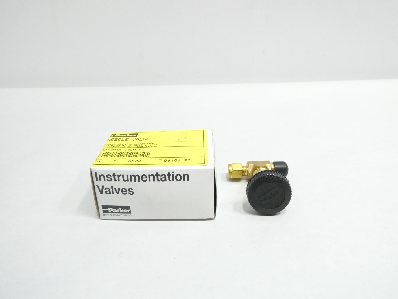 PARKER 4M4A-V4LN-B 1/4IN TUBE MANUAL NPT BRONZE 1/4IN NEEDLE VALVE ...