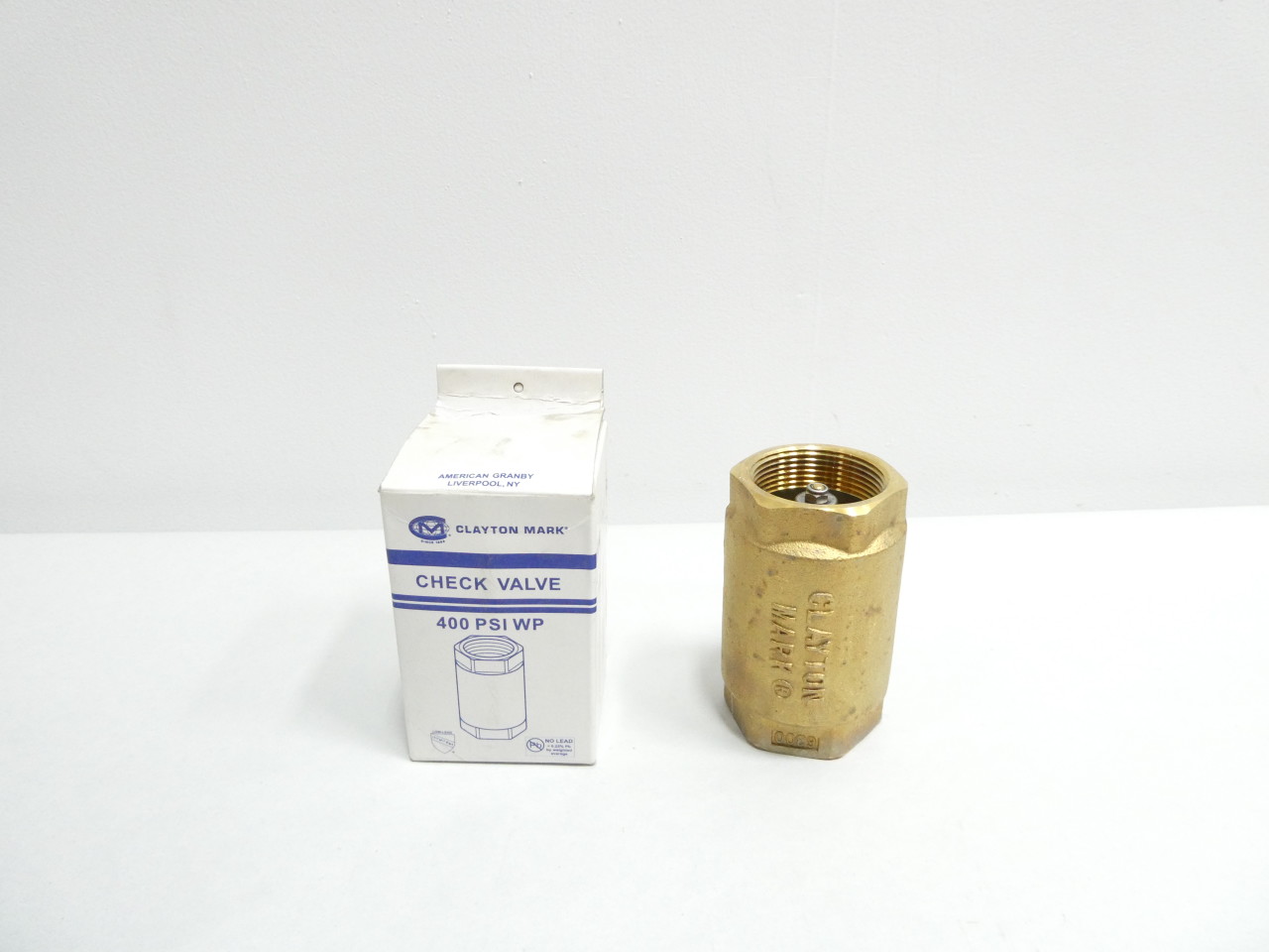 CLAYTON MARK 6300-11/2 BRASS 1-1/2IN NPT CHECK VALVE - MRO INDUSTRIAL