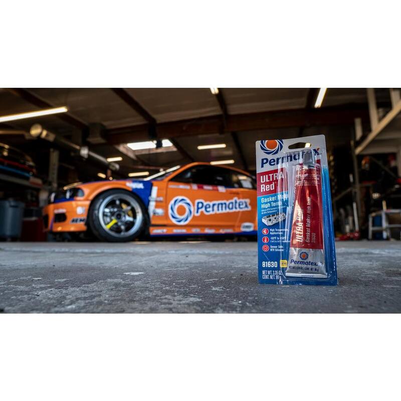 Permatex 3 oz. High-Temp Red RTV Silicone Gasket Maker - 75630 - FerreDepot