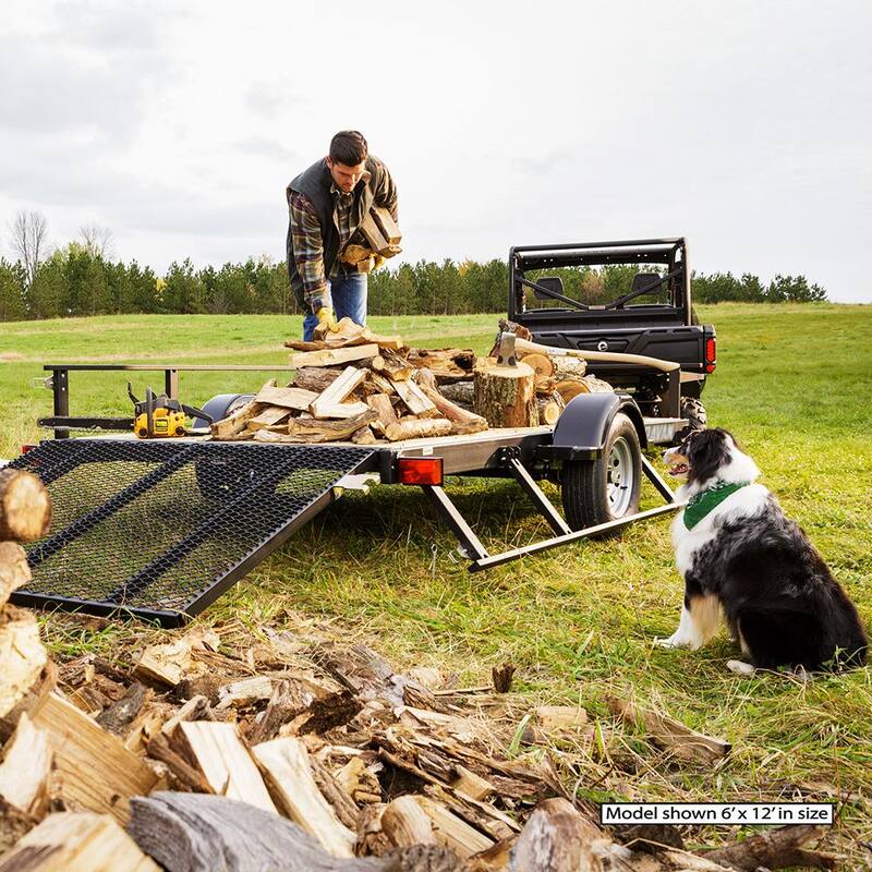 Karavan 5 ft. x 8 ft. Wood Floor Utility Trailer Kit w/ Patented Pivot ...