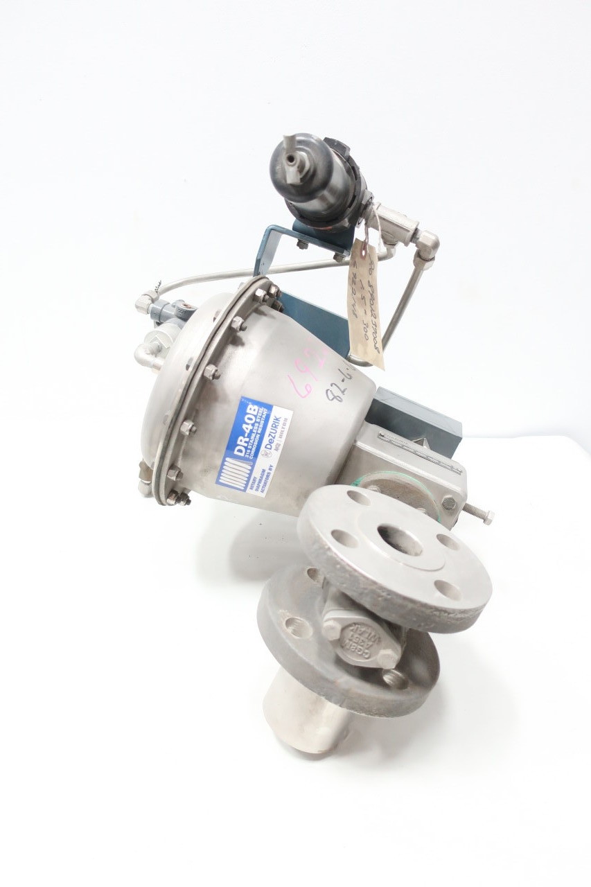 DEZURIK 9670324R003 PNEUMATIC DR-40B STAINLESS FLANGED 1-1/2IN CONTROL ...