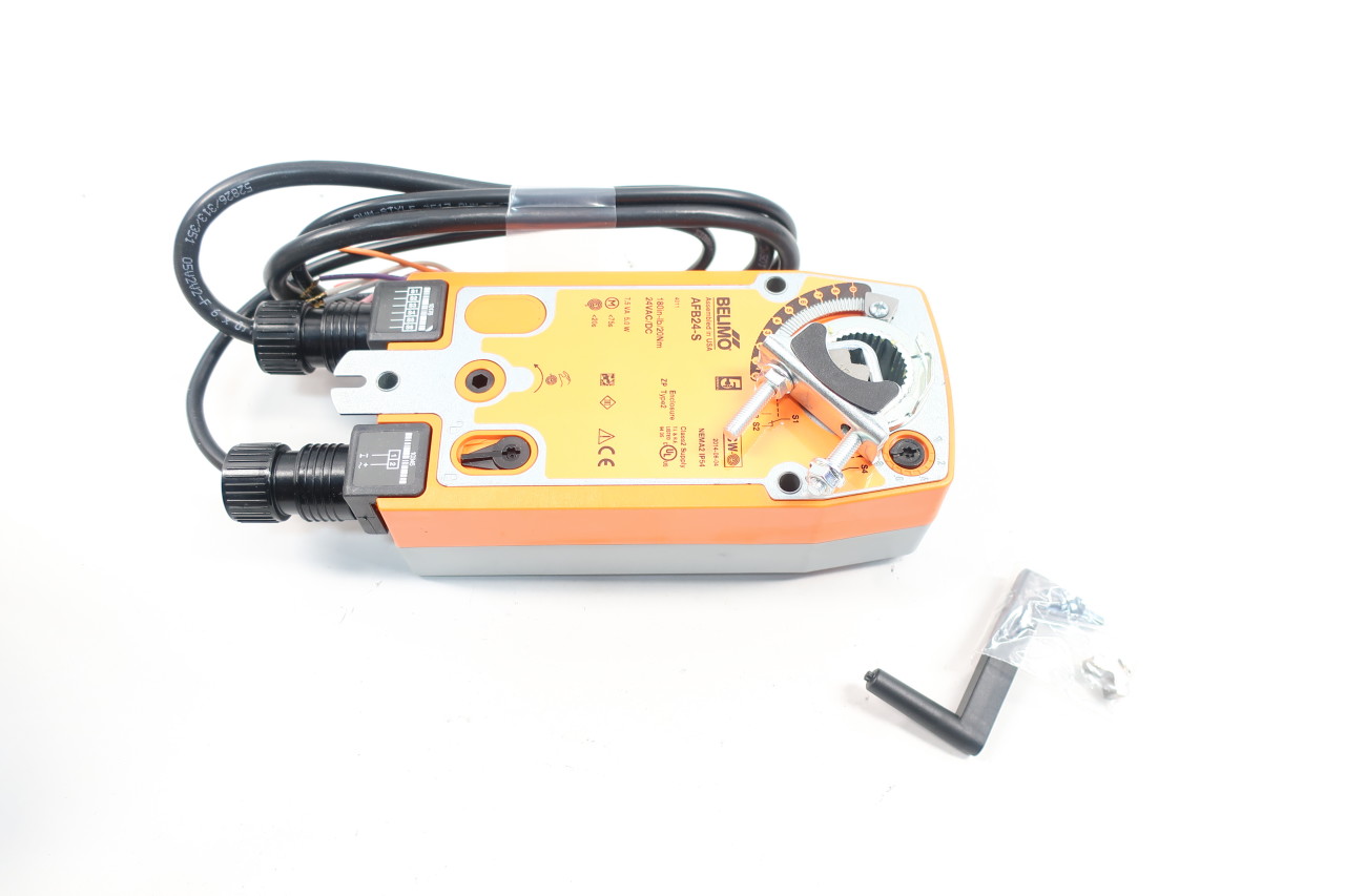 BELIMO AFB24-S SPRING RETURN AIR DAMPER 24V-AC/DC PNEUMATIC VALVE ...
