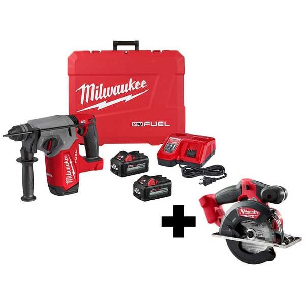 Milwaukee Tool M18 Rotary Hmr Kit and Metal Circ Saw - 2912-22, 2782-20 ...