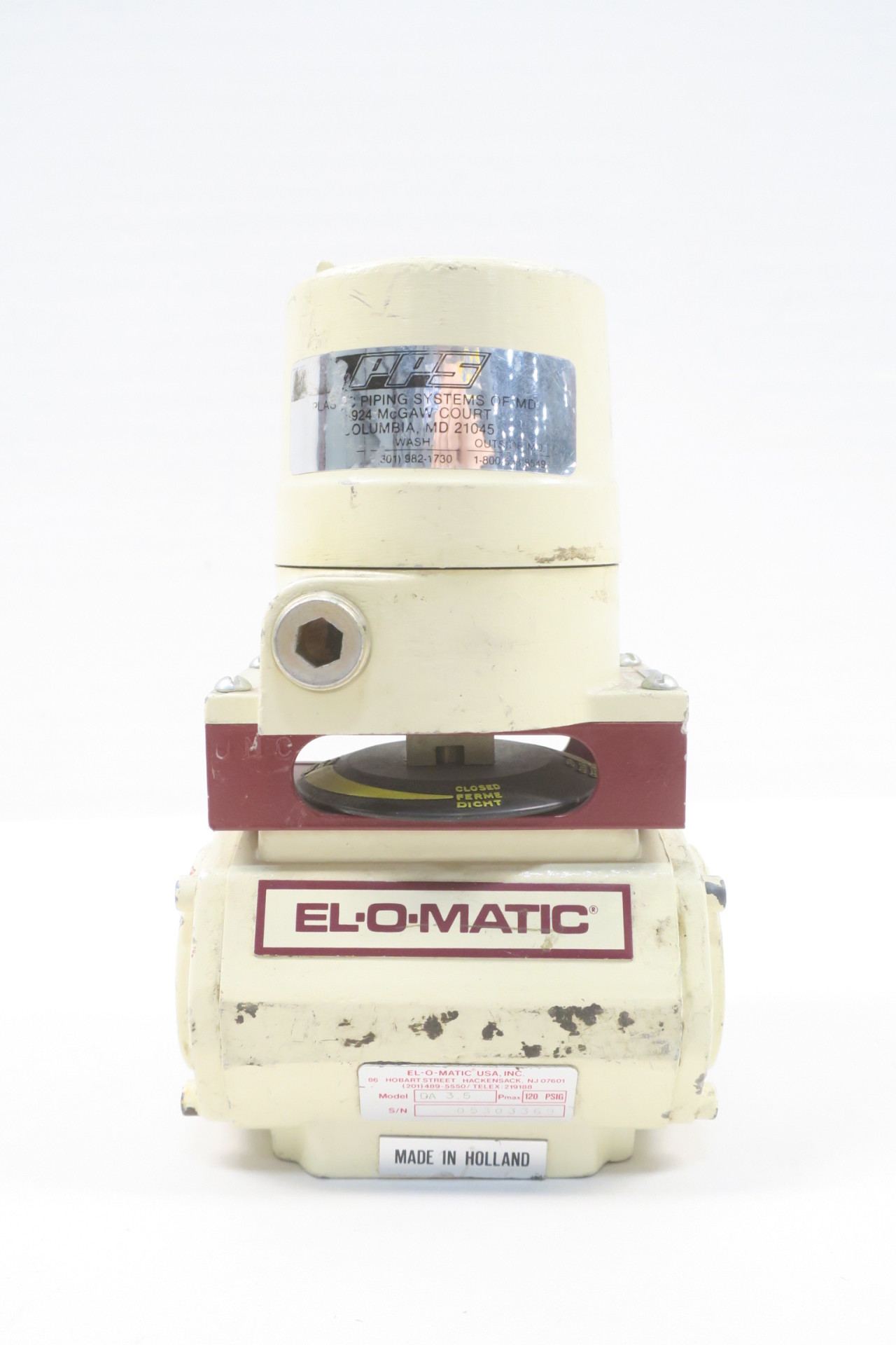 EL-O-MATIC DA 3.5 PNEUMATIC VALVE ACTUATOR - MRO INDUSTRIAL