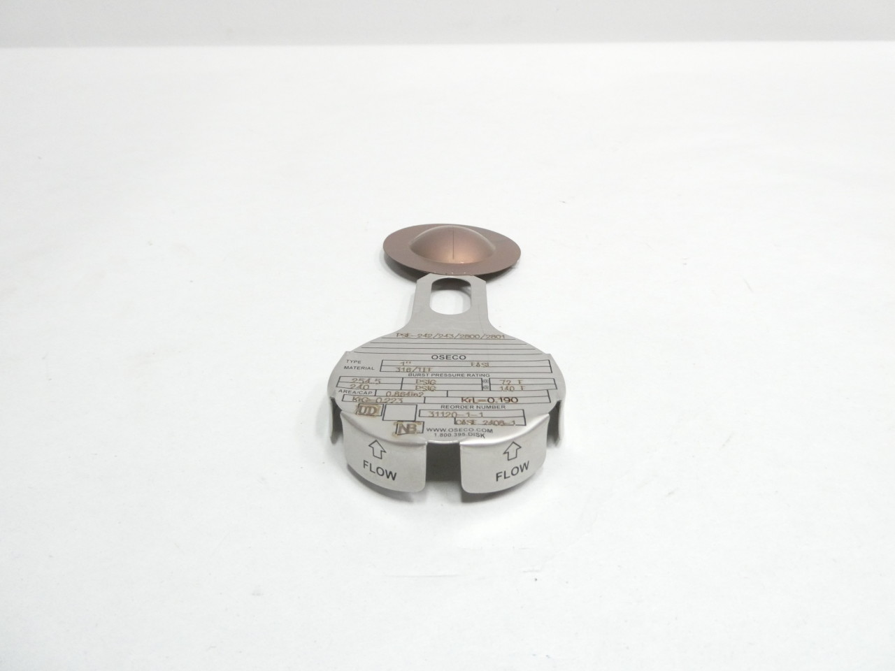 OSECO FASL 254.5PSI 1IN RUPTURE DISC - MRO INDUSTRIAL