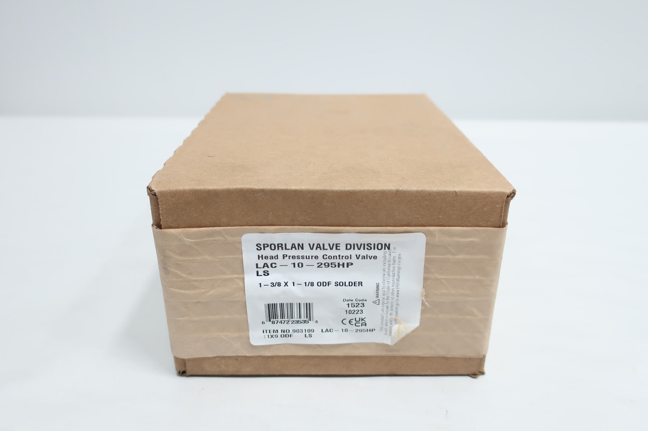 SPORLAN LAC-10-295HP HEAD PRESSURE CONTROL VALVE CONTROL VALVE - MRO ...