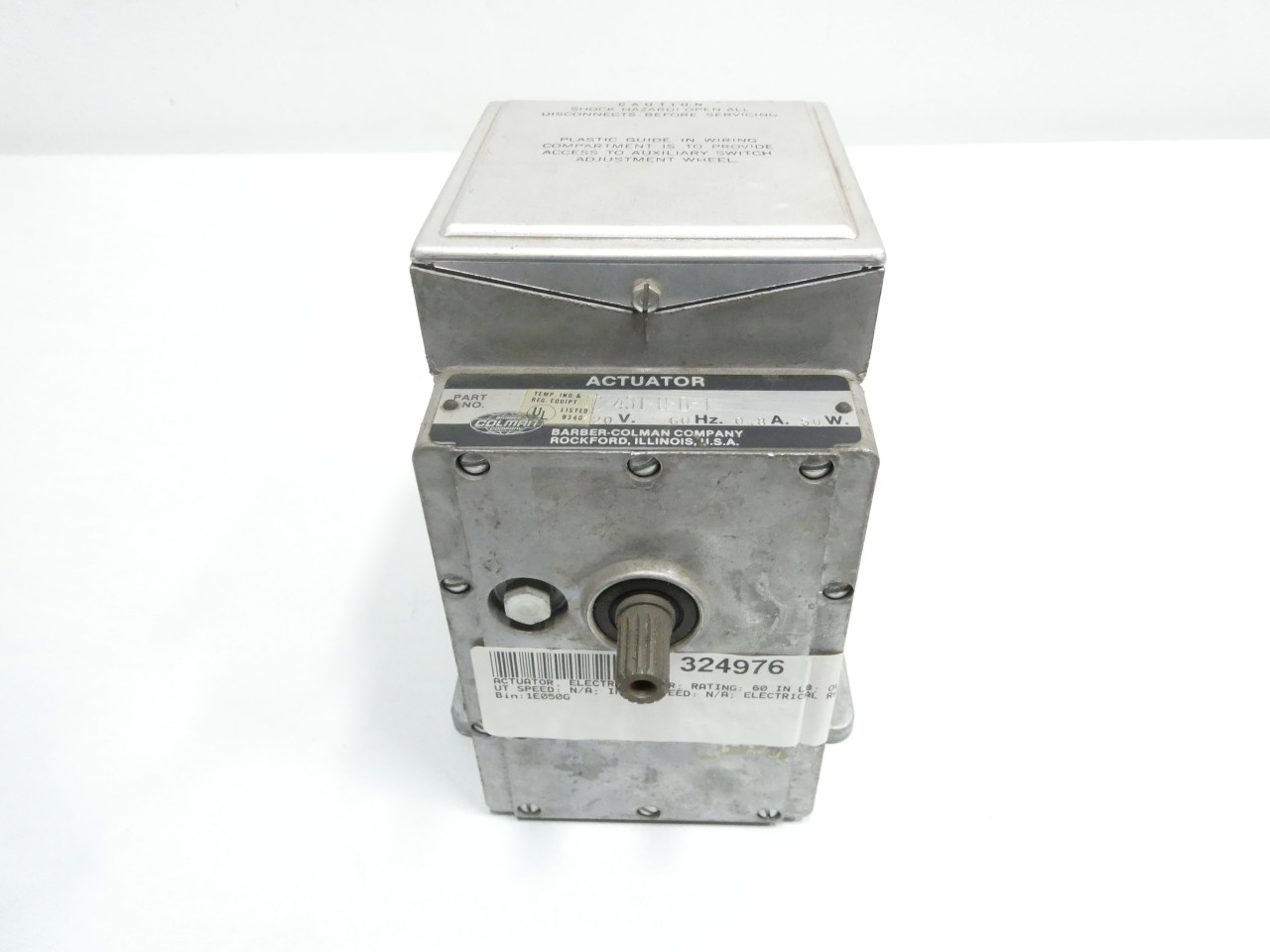BARBER COLMAN MC-431-0-0-1 50W 120V-AC ELECTRIC VALVE ACTUATOR - MRO ...