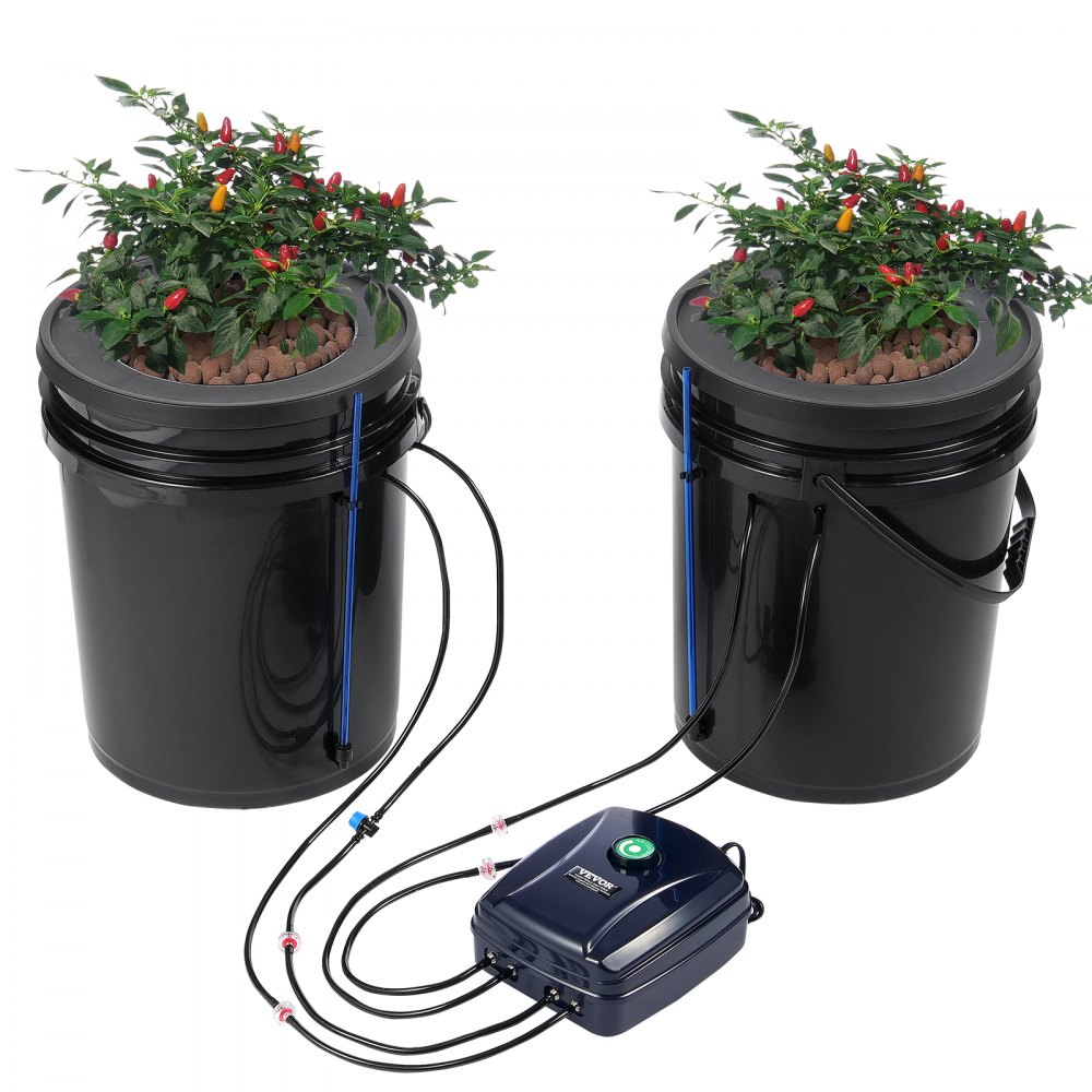 VEVOR DWC Hydroponics Grow System Deep Water Culture with Top Drip 2 ...