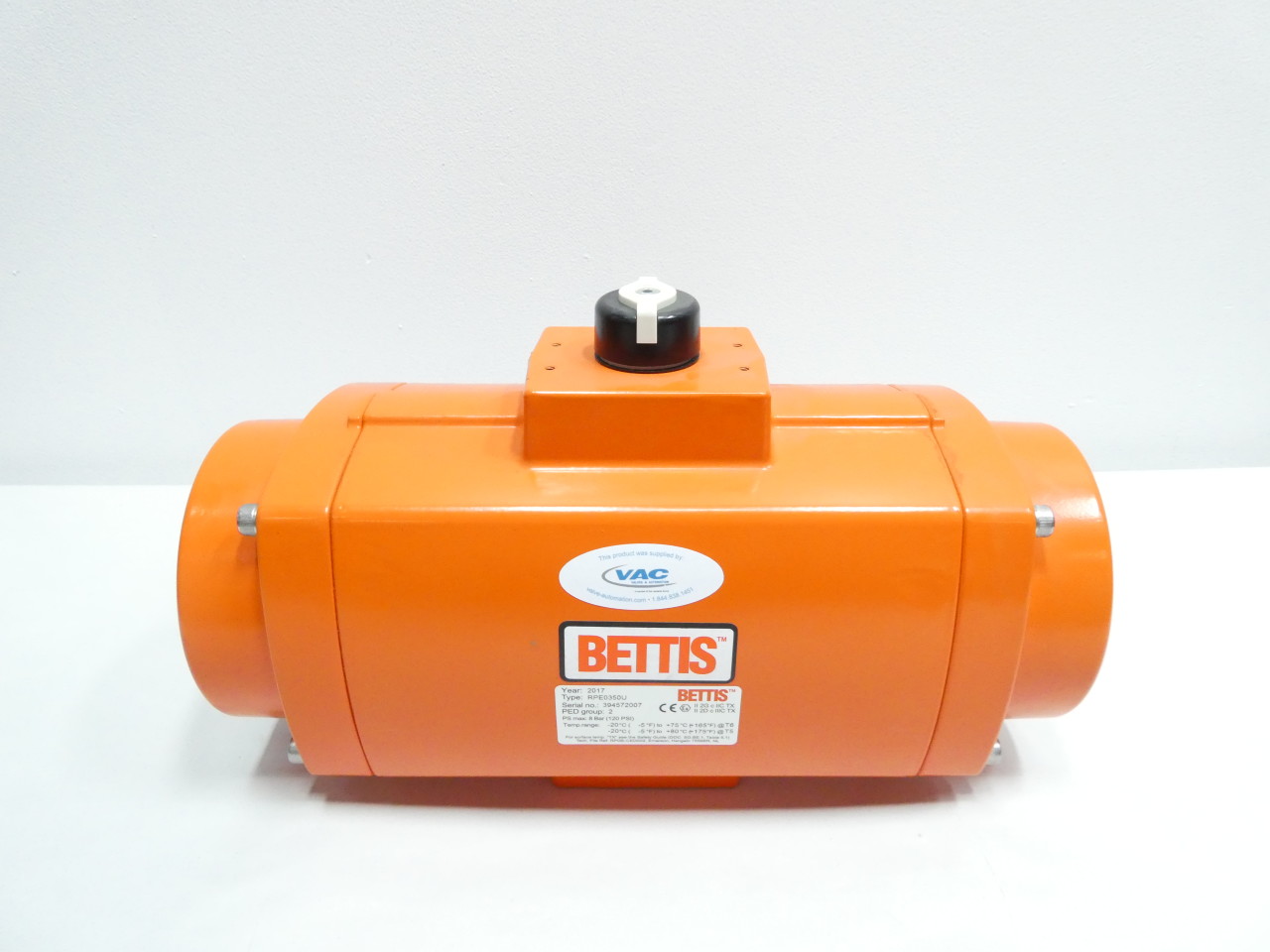 BETTIS RPE0350U 120PSI PNEUMATIC VALVE ACTUATOR - MRO INDUSTRIAL