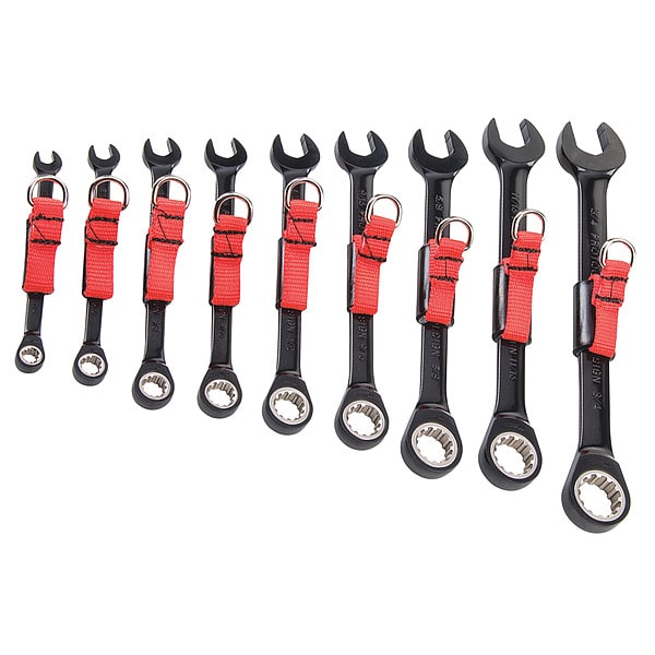 Proto Ratcheting Wrench Set, Pieces 9 - JSCR-9S-TT - FerreDepot