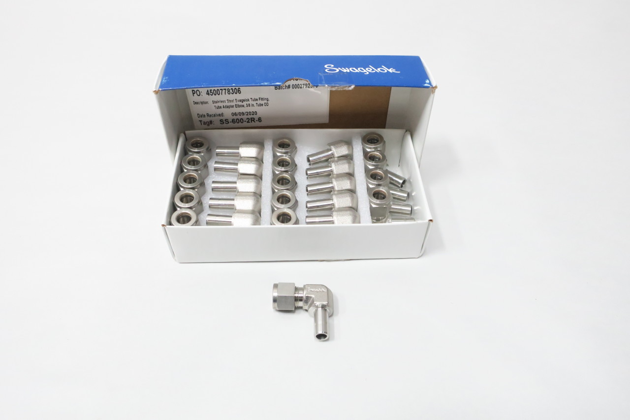 SWAGELOK SS-600-2R-6 BOX OF 25 REDUCER 3/8IN STAINLESS TUBE PIPE ELBOW ...