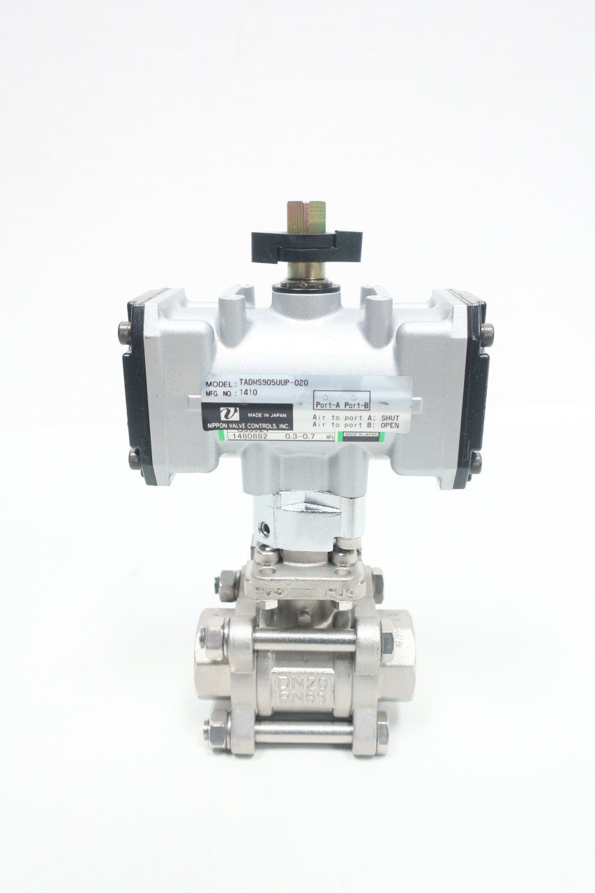 NIPPON TADMS905UUP-020 PNEUMATIC THREADED 3/4IN NPT BALL VALVE - MRO ...