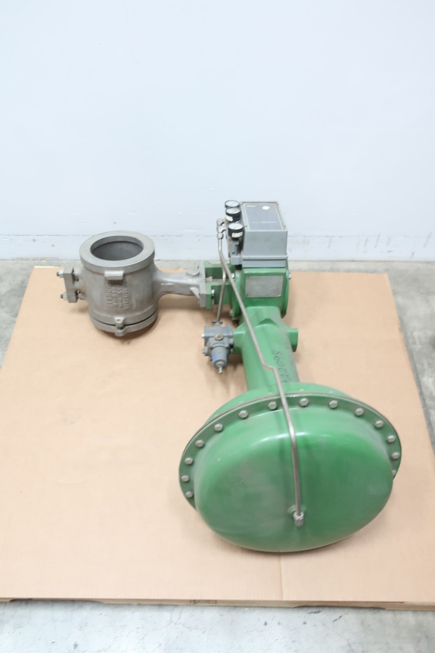 FISHER V100 VEE-BALL PNEUMATIC 1051 SIZE 60 600 STAINLESS WAFER 3610J ...