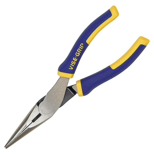 Irwin 6 in Vise-Grip Long Nose Plier, Side Cutter Pro Touch Handle ...