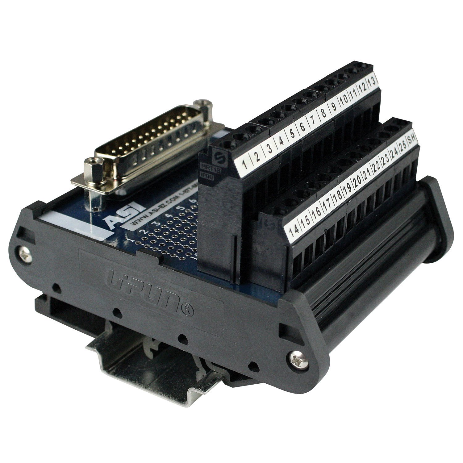 25 PIN Male Breakout Board, 25 Pin Male D-Sub Connector to Screw ...