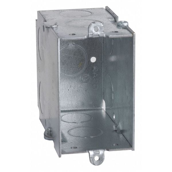 Raco Electrical Box, 18 cu in, Switch Box Type, 1 Gang, Steel ...