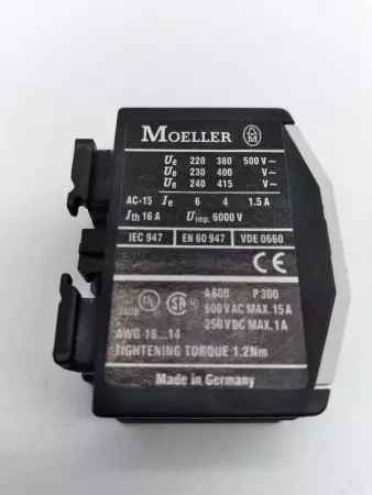 Moeller Auxiliary Contact 11DILM - MRO INDUSTRIAL