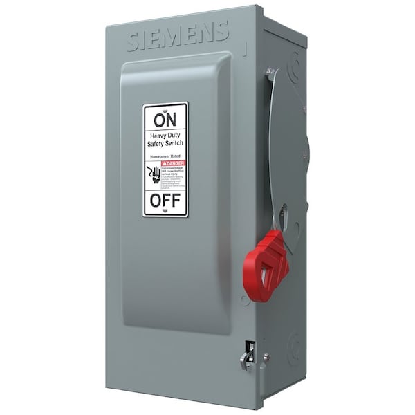 Interruptor de seguridad con fusible Siemens, servicio pesado, 600V AC ...