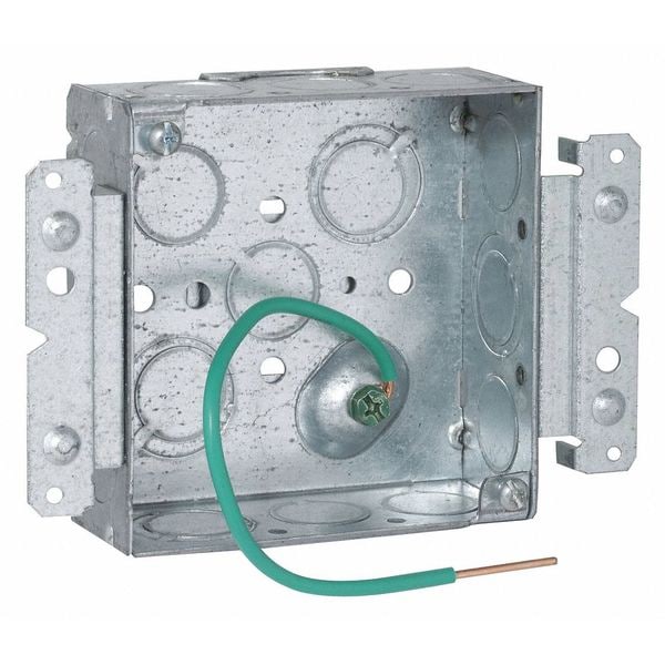 Raco Electrical Box, 21 cu in, Square Box Type, Steel, Square Shape ...