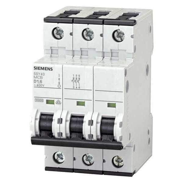 Siemens Circuit Breaker, 5SY4 Series, 20A, 3 Pole, 400V AC, 10kA at ...