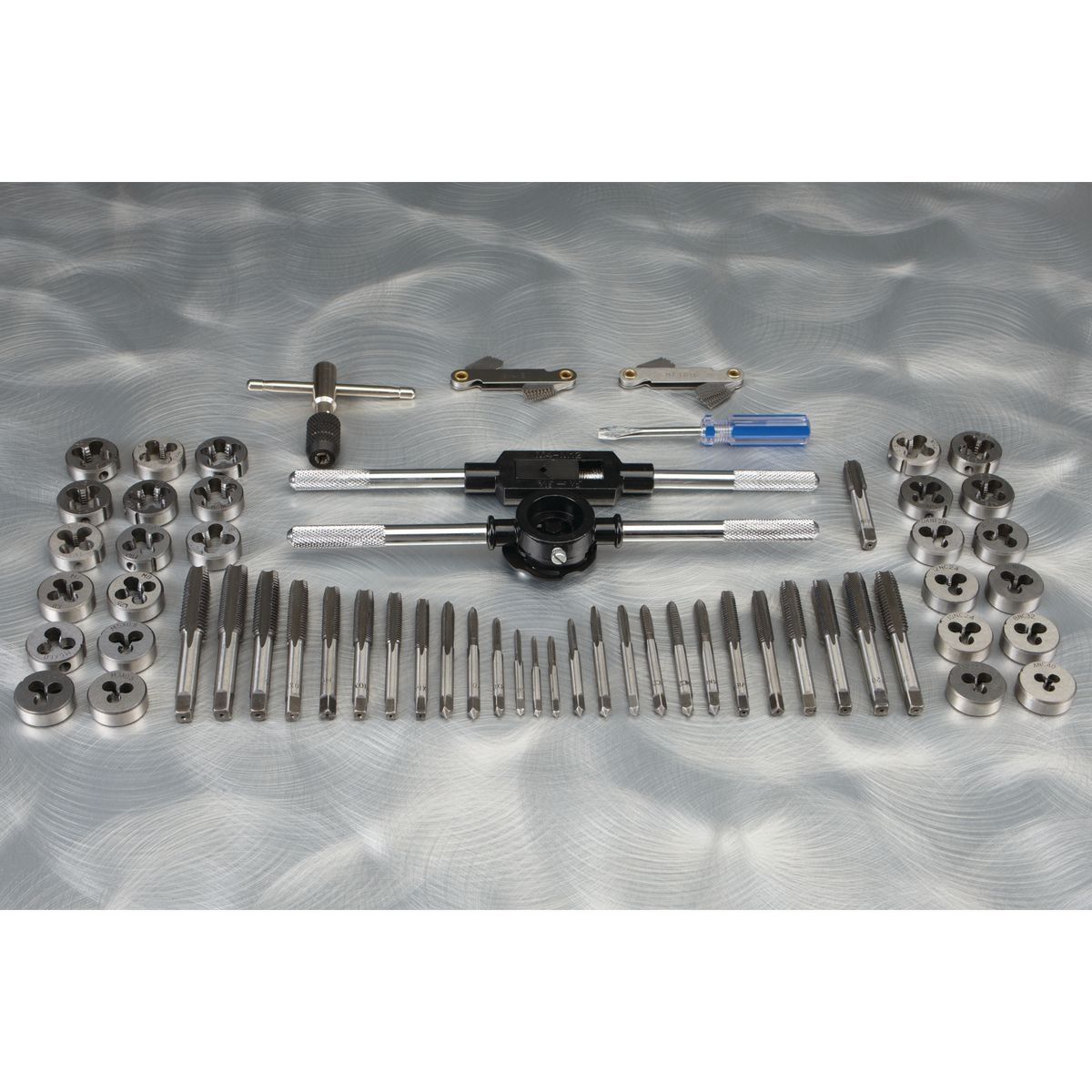 Set de machuelos y terrajas Pittsburgh SAE y métrico, 60 piezas - 60366 ...