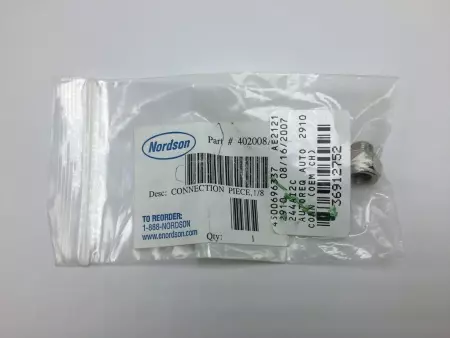 NORDSON HOT MELT CONNECTION COUPLING 402008 - MRO INDUSTRIAL