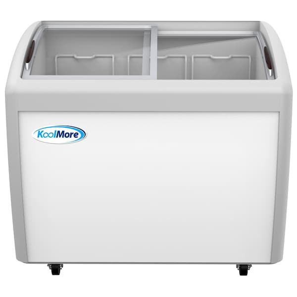 Koolmore Commercial Ice Cream Freezer Display Case, Glass Top Chest ...