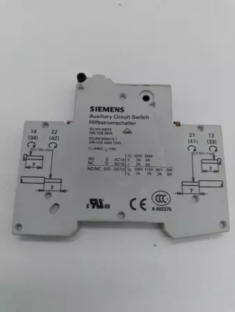 Siemens Auxiliary Current Switch 5ST3010 - MRO INDUSTRIAL