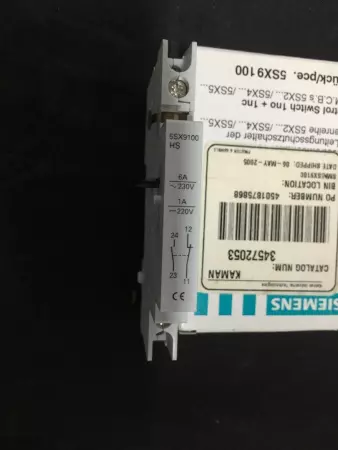 Siemens Auxiliary Contact 5SX9100 - MRO INDUSTRIAL