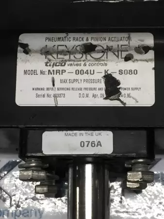 Keystone Pneumatic Actuator N/A - MRO INDUSTRIAL