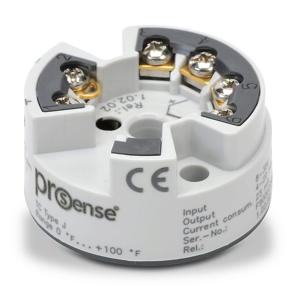 XTH-0100F-J - ProSense temperature transmitter, isolated, Type J thermocouple input, 0 to 100 ...