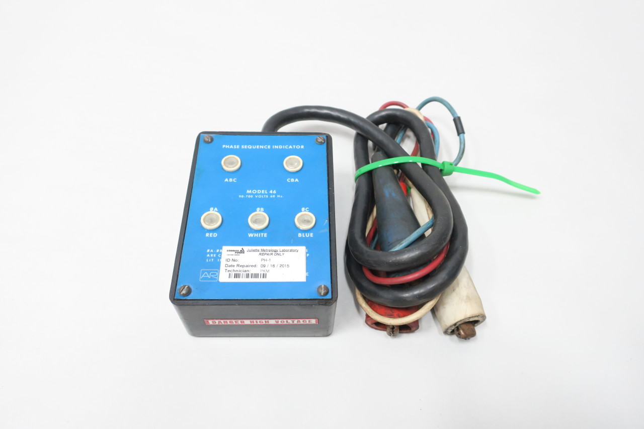 ASSOCIATED RESEARCH 46 PHASE SEQUENCE INDICATOR TEST EQUIPMENT - MRO ...