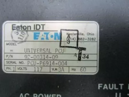 Eaton Fused Power Control Unit 92-00314-09 - MRO INDUSTRIAL