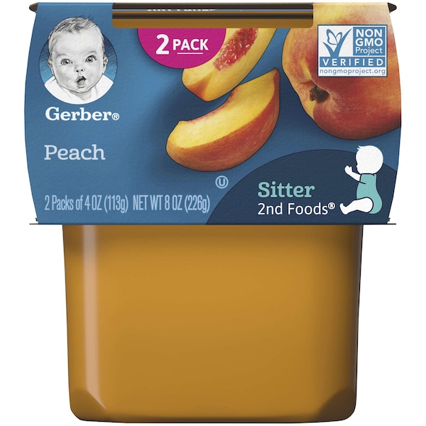 Alimentos para bebé Gerber Gerber 2nd Foods durazno en tazas de 4 oz ...