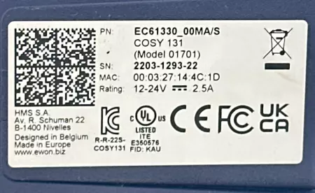 Ewon Industrial VPN Gateway EWON - MRO INDUSTRIAL