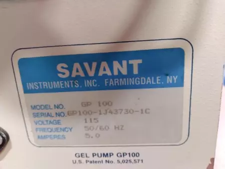 Savant Lab Gel Pump GP100 - MRO INDUSTRIAL
