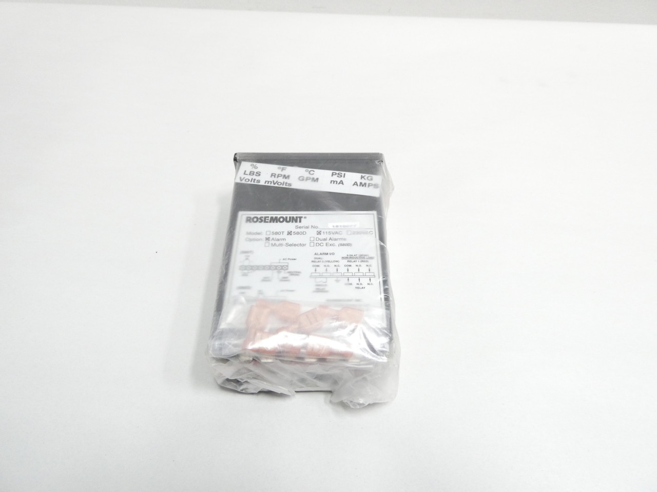 ROSEMOUNT 580D DIGITAL PROCESS INDICATOR 115V-AC OTHER PANEL METER ...