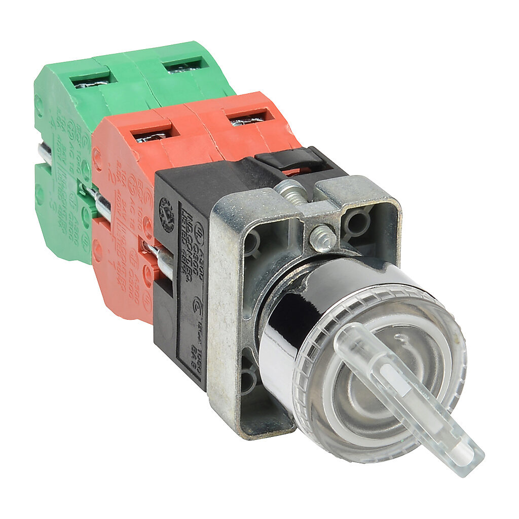 GCX1265-24 - AutomationDirect selector switch, 22mm, 3-position, maintained, incandescent ...