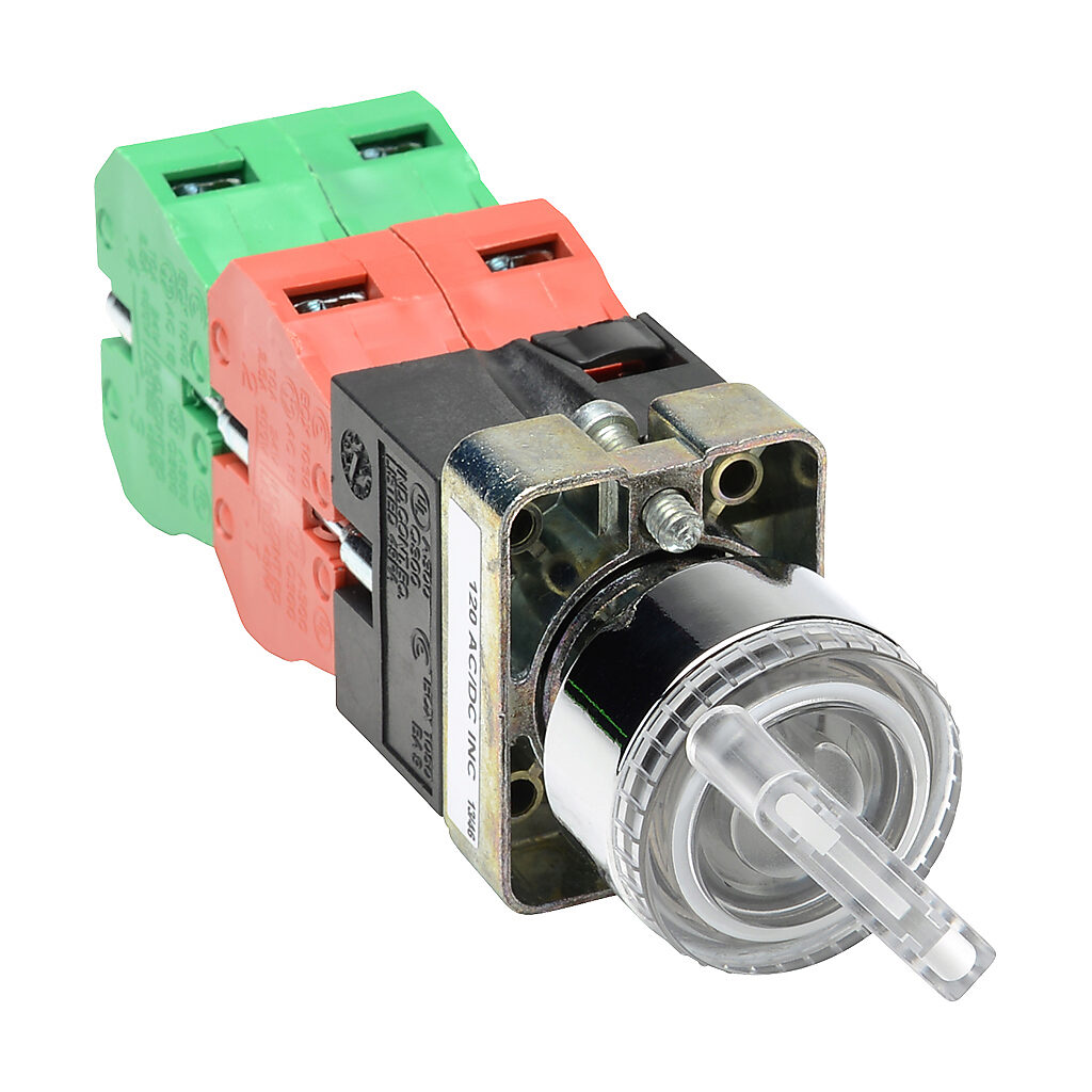 GCX1265-120 - AutomationDirect selector switch, 22mm, 3-position, maintained, incandescent ...